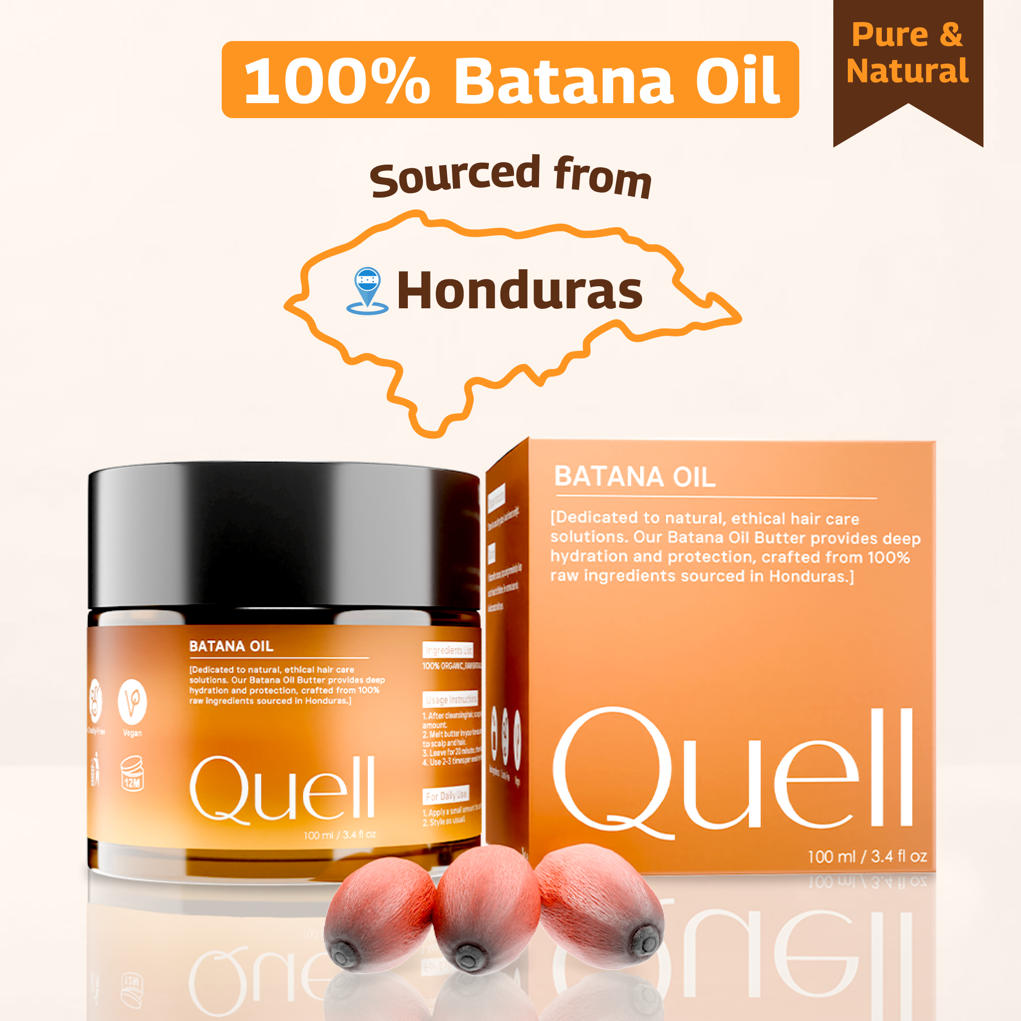 Quell 100% Pure Batana Oila Quell Batana Oil – Pure, Ethically Sourced ...